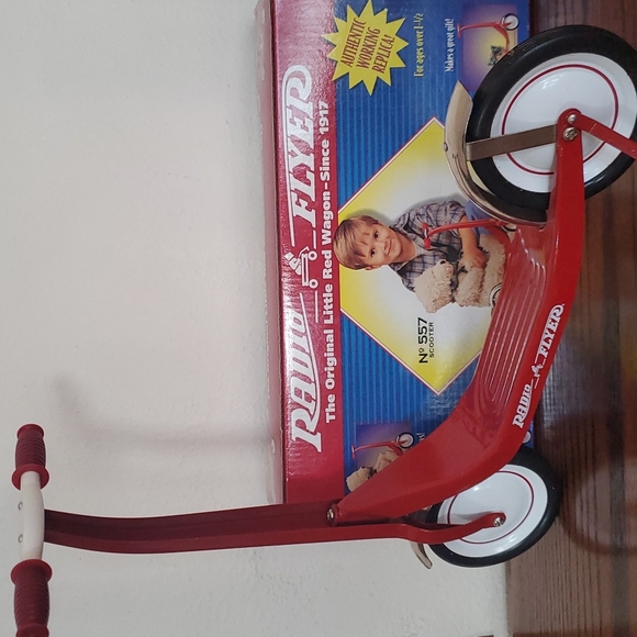 Radio Flyer | Accents | Vintage Radio Flyer Little Red Toy Scooter ...